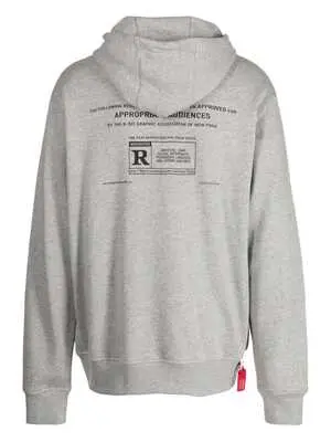 MOSTLY HEARD RARELY SEEN Graphic-print Cotton Hoodie - Grey