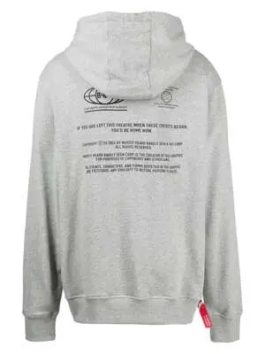 MOSTLY HEARD RARELY SEEN Graphic Print Cotton Hoodie - Grey
