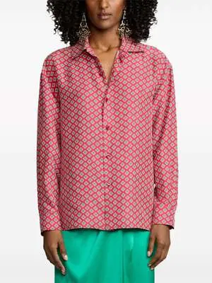 Ralph Lauren Cagney Printed Silk Blouse