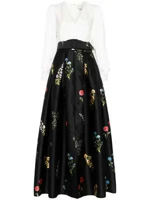 Sachin & Babi Zoe Colour-block Gown
