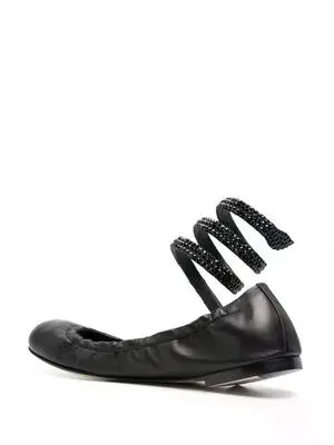 Rene Caovilla Cleo Crystal-embellished Ballerina Shoes