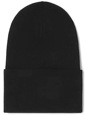 JIL SANDER Turn-up Ribbed Bucket Hat - Black