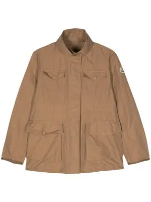 Moncler Ilo Concealed-hood Jacket - Brown