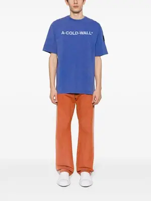 A-COLD-WALL* Overdye Logo Cotton T-shirt - Blue