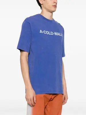 A-COLD-WALL* Overdye Logo Cotton T-shirt - Blue