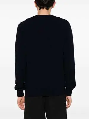 Play Comme Des Garcon Logo-patch Wool Jumper - Blue