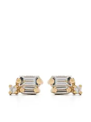 SUZANNE KALAN 18kt Yellow Diamond Stud Earrings - Gold