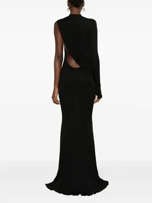 ANDREĀDAMO Asymmetric Draped Maxi Dress