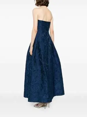 Sachin & Babi Belle Floral-embroidered Maxi Dress - Blue