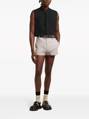 AMI Paris De Coeur-embroidery Sleeveless Shirt