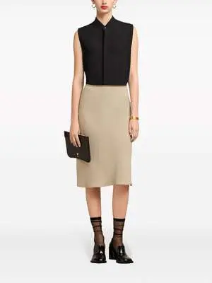 AMI Paris De Coeur-embroidery Sleeveless Shirt