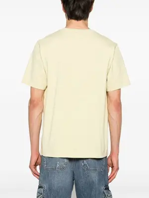 Maison Kitsuné Handwriting-print Cotton T-shirt - Yellow
