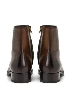 TOM FORD Leather Ankle Boots - Brown