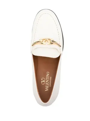Valentino Garavani Vlogo Signature 25mm Loafers - Neutrals