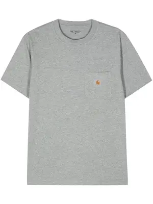 Carhartt Work In Progress Pocket Appliqué-logo T-shirt Grey