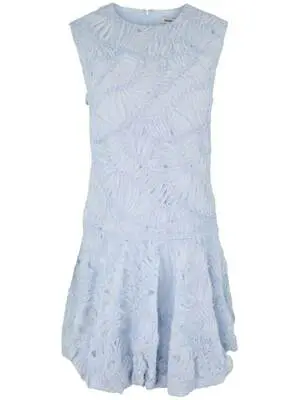 Simkhai Vallan Ruffle-detail Minidress - Blue
