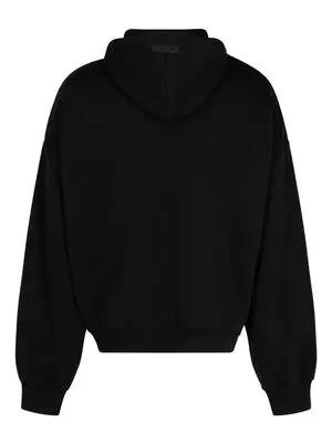 Fear Of God Logo-print Drop-shoulder Hoodie - Black