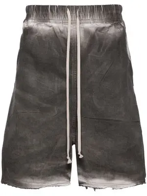 Rick Owens Long Boxers Faded-effect Shorts