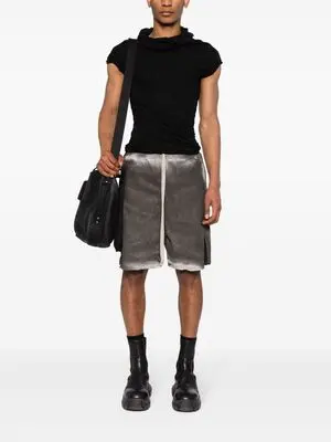 Rick Owens Long Boxers Faded-effect Shorts