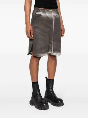 Rick Owens Long Boxers Faded-effect Shorts