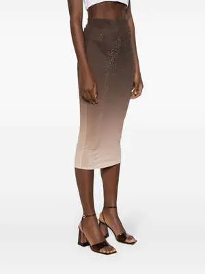 ANDREĀDAMO Rhinestone-embellished Midi Skirt