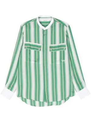 WALES BONNER Cadence Striped Shirt - Green