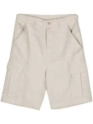 Drole De Monsieur Fine-checked Cargo Shorts