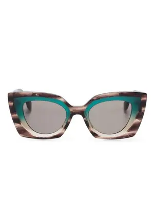 FACE À FACE Butterfly-frame Sunglasses - Green