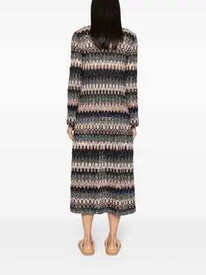 Missoni Zigzag Metallic Long Cardigan - Black