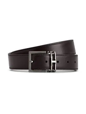TOD'S Logo-buckle Leather Belt