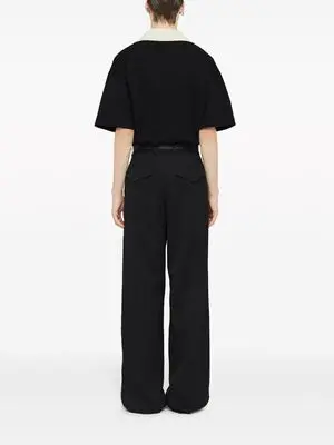 JIL SANDER High-waisted Wool Trousers - Black