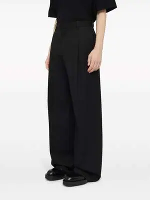 JIL SANDER High-waisted Wool Trousers - Black