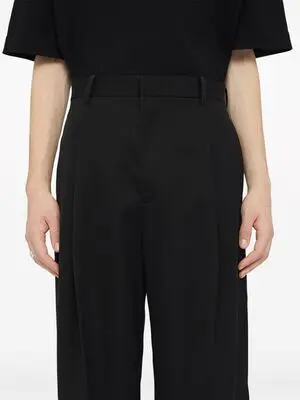 JIL SANDER High-waisted Wool Trousers - Black