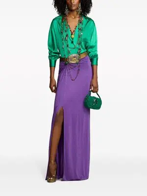 Ralph Lauren Roslin Stretch-silk Shirt - Green