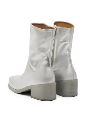 Marsèll Cassello Leather Ankle Boots - Silver