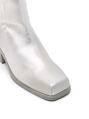 Marsèll Cassello Leather Ankle Boots - Silver