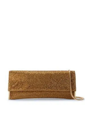 Benedetta Bruzziches Rhinestone Embellished Clutch Bag - Gold