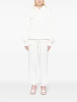 PANGAIA Organic Cotton Hoodie With Logo Print - White
