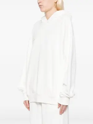 PANGAIA Organic Cotton Hoodie With Logo Print - White