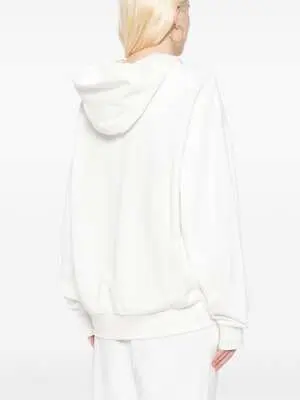 PANGAIA Organic Cotton Hoodie With Logo Print - White