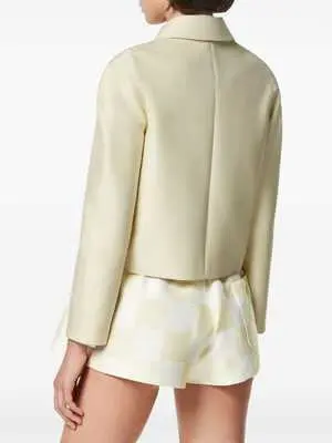 Versace Silk-blend Cropped Jacket