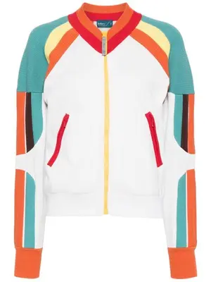 Kolor Colour-block Zip-up Jacket - White