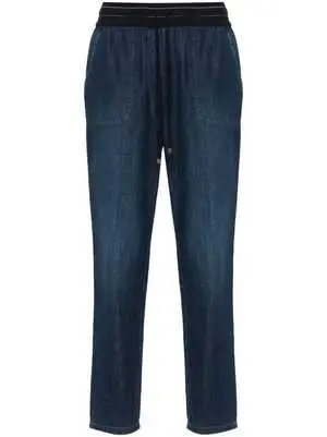 Lorena Antoniazzi Drawstring Tapered Jeans