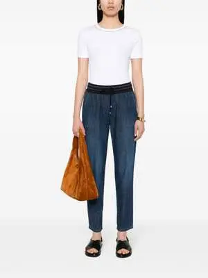 Lorena Antoniazzi Drawstring Tapered Jeans
