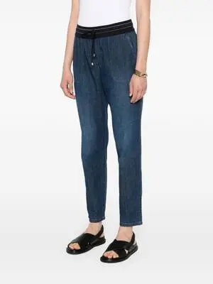 Lorena Antoniazzi Drawstring Tapered Jeans