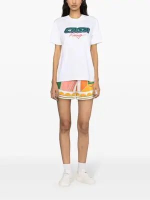 Casablanca Summer Court Silk Shorts - Orange