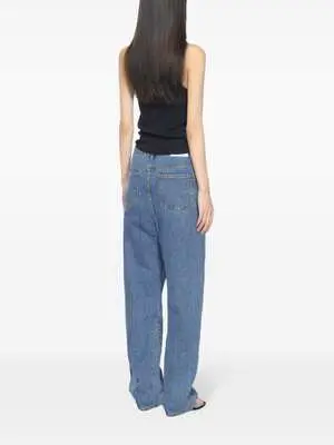 AMOMENTO Fine-ribbed Crew-neck Tank Top