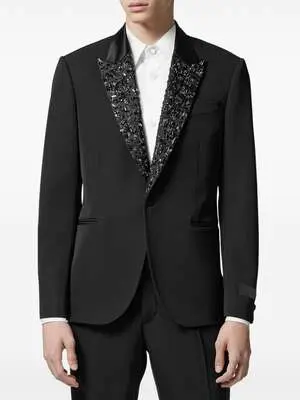 Versace Crystal-embellished Wool Blazer