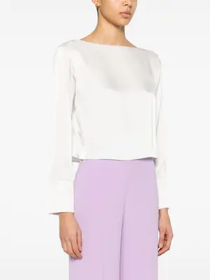 Theory Satin Cropped Blouse