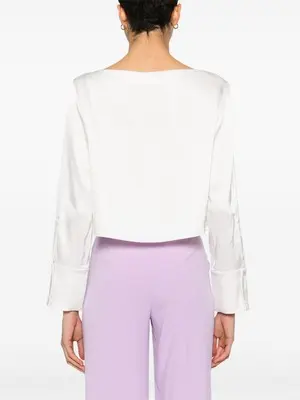 Theory Satin Cropped Blouse